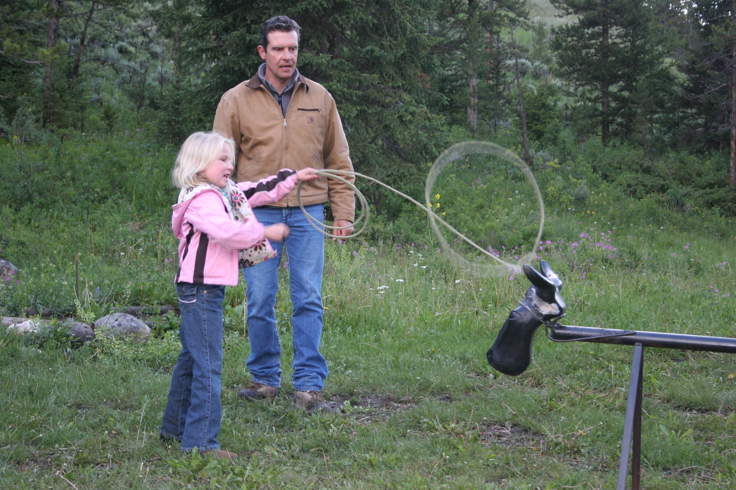 Kids Having Fun At A Montana Dude Ranch - Covered Wagon Ranch
